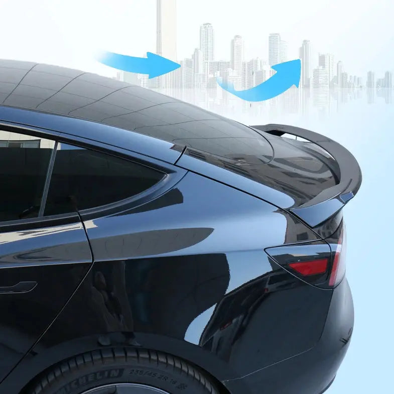Double-Layered Sporty Rear Spoiler Wing for Tesla Model 3 Highland ...